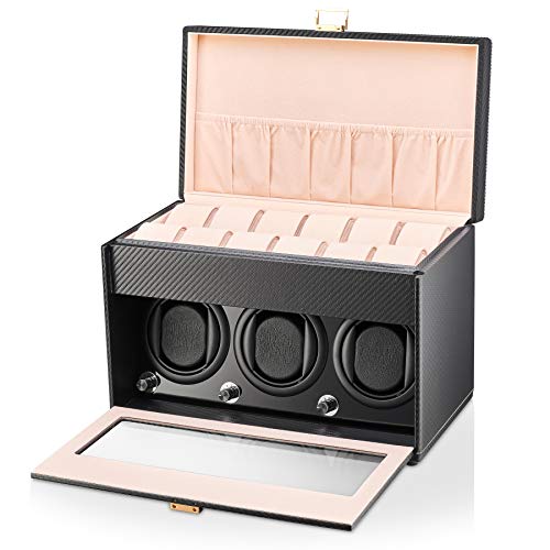 【中古】【未使用・未開封品】腕時計ワインダーと収納ボックス。自動巻き腕時計3個と時計収納スペース12個。 ブラック【メーカー名】【メーカー型番】【ブランド名】Leader watch winders 腕時計 【商品説明】腕時計ワインダーと収...