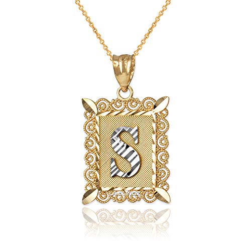 【中古】【未使用・未開封品】LA BLINGZ 10K イエローゴールド フィリグリーアルファベットイニシャル文字 S" DCペンダントネックレス ゴールド【メーカー名】【メーカー型番】【ブランド名】LA BLINGZ ネックレス 【商品説...