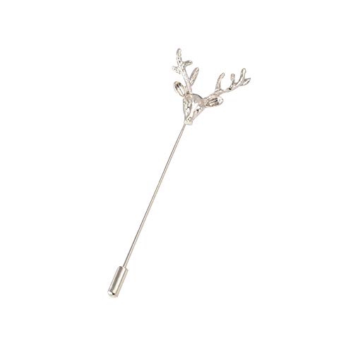 【中古】【未使用・未開封品】JczR.Y ビンテージ 鹿の頭 エルク ブローチ ピン ゴールドシルバーメッキ ロングピン キュートなアニマル アンチラー ブローチ ジュエリー レディース メンズ【メーカー名】【メーカー型番】【ブランド名】J...