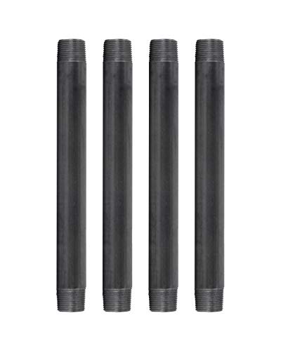 【中古】【未使用・未開封品】Pipe D?cor 1X インチ 4パック ブラック 工業用パイプ プレカットパイプ ニップル ステッカーなし 本物のモール可能な鋳鉄鋼継手 1" x 12" 362 1X12-4【メーカー名】【メーカー型番】...