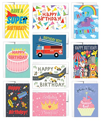 【中古】【未使用・未開封品】Tiny Expressions - 10枚の子供用誕生日カード 内側にメッセージと封筒付き【メーカー名】【メーカー型番】【ブランド名】Tiny Expressions グリーティングカード, グリーティングカー...