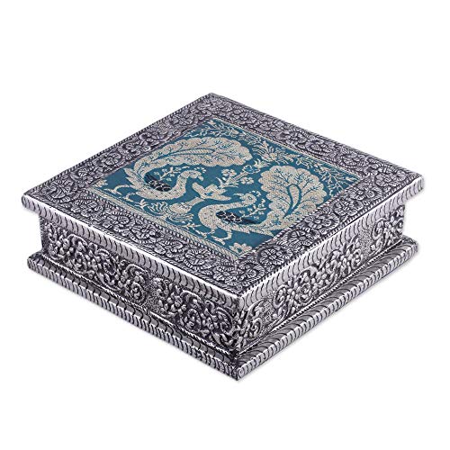 【中古】【未使用・未開封品】NOVICA ブルーとシルバートーン マジェスティック ピーコック ニッケルメッキ 真鍮 装飾ボックス【メーカー名】【メーカー型番】【ブランド名】NOVICA ボックス, Home & kitchen - Ama...