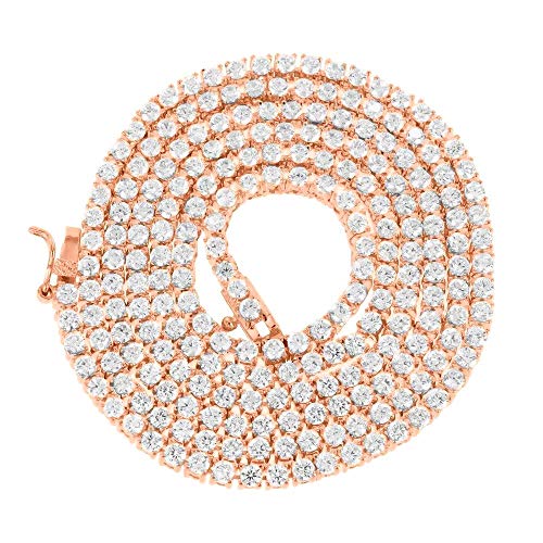 【中古】【未使用・未開封品】Bling Bling NY ユニセックス ローズゴールド仕上げ 1列 テニスネックレス チョーカーチェーン 人工ダイヤモンド 4mm アイスアウト クリア ソリティア 18〜24インチ【メーカー名】【メーカー型...