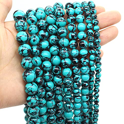 【中古】【未使用・未開封品】Oameusa 12mm 合成ブルーブラックターコイズビーズ ラウンドビーズ 宝石ビーズ ルースビーズ 瑪瑙ビーズ ジュエリー作成用 15インチ 1袋入り 卸売り【メーカー名】【メーカー型番】【ブランド名】Oam...