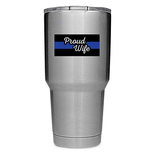 【中古】【未使用・未開封品】DHDM Designs 2パック 誇り高き警察 WifeThin Blue Line | プレミアム品質 ビニールデカール タンブラーステッカー | ステッカーのみ カップは付属しません| 3インチUV保護ラミ...