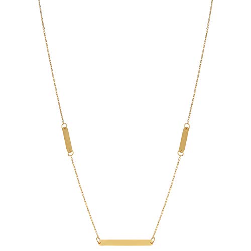 【中古】【未使用・未開封品】Kooljewelry 14Kイエローゴールド バーステーション 長さ調節可能 ネックレス（17インチまたは18インチに調整可能）【メーカー名】【メーカー型番】【ブランド名】Kooljewelry チェーン, W...