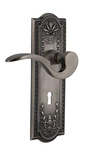 【中古】【未使用・未開封品】Nostalgic Warehouse 772440 Meadows Plate with Keyhole Left-Handed Manor Lever Single Dummy, Surface Mounte...