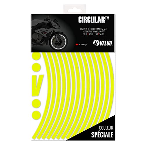 【中古】【未使用・未開封品】VFLUO CIRCULAR?. motorbike retro reflective wheel stripes kit (1 wheel). 3M Technology?. 7 mm width. Yello...