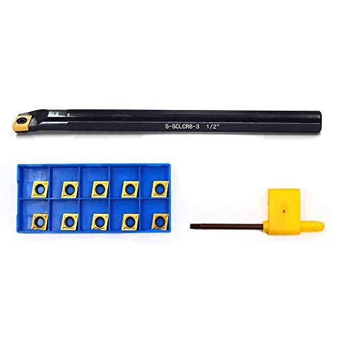 【中古】【未使用・未開封品】OSCARBIDE 1/2'' x 7''Indexable Boring Bar Right-Hand Sclcr Boring Bar with 10 Pieces Carbide Insert CCMT09...