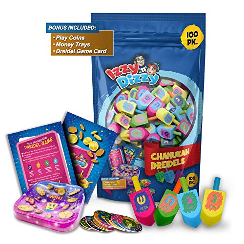 【中古】【未使用・未開封品】Izzy 'n' Dizzy 100 ミディアム ドライデルズ - マルチカラー ウッド ハヌカー ドライデル【メーカー名】【メーカー型番】【ブランド名】Izzy 'n' Dizzy コマ・ベーゴマ, アクション...