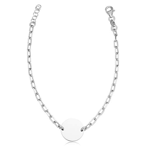 【中古】【未使用・未開封品】Kooljewelry 925スターリングシルバー ロジウムメッキディスクブレスレット (7〜7.5インチまで調整可能)【メーカー名】【メーカー型番】【ブランド名】Kooljewelry ブレスレット, Wome...