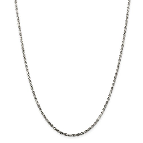 【中古】【未使用・未開封品】ソリッド925スターリングシルバー2.25mmダイヤモンドカットロープチェーンネックレス-安全なロブスターロッククラスプ18"【メーカー名】【メーカー型番】【ブランド名】Sonia Jewels ネックレス 【商...