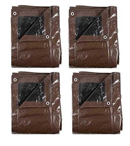 【中古】【未使用・未開封品】ブラウン/ブラック 高耐久タープ (厚さ8〜9ミル) - 耐候性&多目的 10 x 16 から 30 x 50サイズをご用意 10x16 (4-Pack) 15448X【メーカー名】【メーカー型番】【ブランド名】...