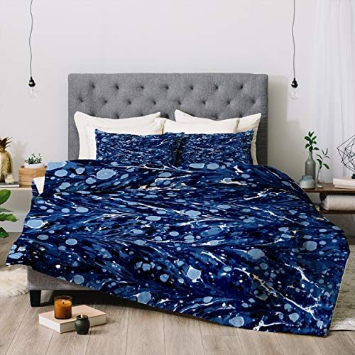 【中古】【未使用・未開封品】Deny Designs Amy Sia 大理石模様 イリュージョン ネイビー 掛け布団セット 枕カバー付き キング ブルー【メーカー名】【メーカー型番】【ブランド名】DENY Designs 寝具カバーセット ...