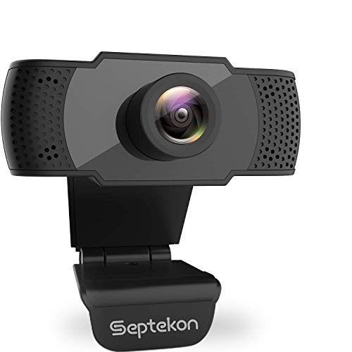 【中古】【未使用・未開封品】1080P HD Webcam with Microphone, Septekon Streaming Computer Web Camera for Laptop/Desktop/Mac/TV, USB PC ...