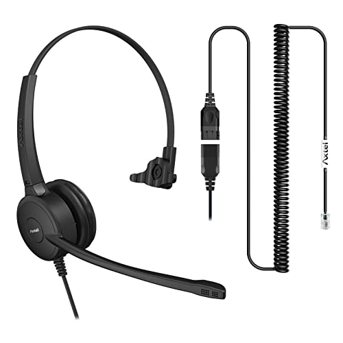 【中古】【未使用・未開封品】プロフェッショナルヘッドセット バンドル Axtel Prime Mono AXC-01ケーブル付き | ノイズキャンセリング - Avaya 2400/4600シリーズ Mitel 6900シリーズ NEC D...