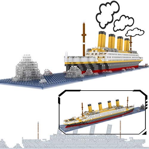 【中古】【未使用・未開封品】OneNext Titanic Model Building Block Set 1900pcs Mini Blocks DIY Toys Gift for Adults and Kids(with Origin...