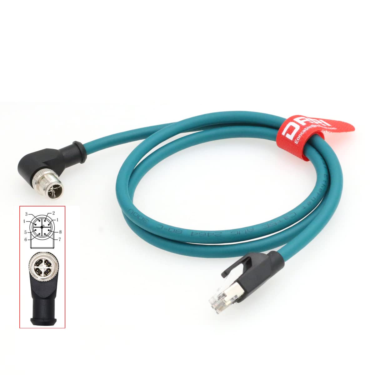 【中古】【未使用・未開封品】DRRI L字型 M12 Xコード 8極 RJ45 産業用イーサネットCat6ケーブル マシンビジョン用 (5M)【メーカー名】【メーカー型番】【ブランド名】DRRI 電源ケーブル 【商品説明】DRRI L字型 ...