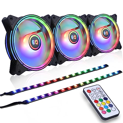 【中古】【未使用・未開封品】レインボーライト RGB 120mm LEDファン PCケース CPUクーラー ラジエーターシステム RGBファン3個 RGB LEDストリップキット2個 Gシリーズ)【メーカー名】【メーカー型番】【ブランド名】...