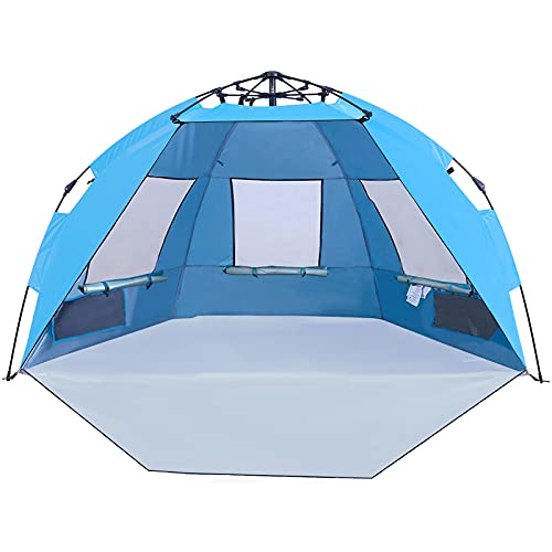 【中古】【未使用・未開封品】ALPHA CAMP インスタントビーチサンシェード ポップアップサンシェルターテント 紫外線保護 通気窓3つ付き 拡張ジッパーポーチ付き【メーカー名】【メーカー型番】【ブランド名】ALPHA CAMP サンシェ...