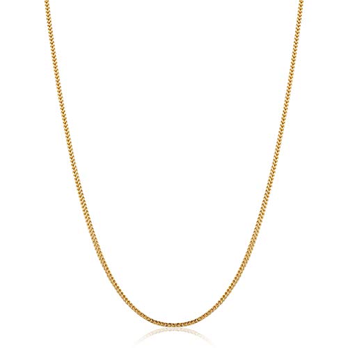 【中古】【未使用・未開封品】14Kイエローゴールド 1.5mm フランコチェーンネックレス 男女兼用 (18 20 22 24 26 30インチ), 金属, 不明,【メーカー名】【メーカー型番】【ブランド名】Au Naturale メンズ,...