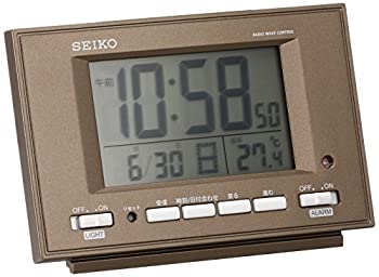 【中古】セイコー クロック 目覚まし時計 自動点灯 電波 デジタル カレンダー 温度 表示 夜でも見える 茶 メタリック SQ778B SEIKO【メーカー名】セイコークロック(Seiko Clock)【メーカー型番】SQ778B【ブランド...