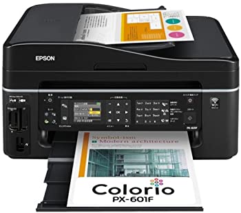 【中古】EPSON MultiPhoto Colorio 無線・有線LAN標準対応 FAX搭載複合機 4色顔料インク PX-601F【メーカー名】【メーカー型番】【ブランド名】エプソン インクジェットプリンタ 【商品説明】EPSON Mul...