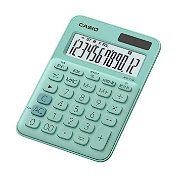 【中古】（まとめ）カシオ カラフル電卓 ミニジャストタイプ12桁 ミントグリーン MW-C20C-GN-N 1台〔×5セット〕【メーカー名】【メーカー型番】【ブランド名】OOU ビジネス電卓 【商品説明】（まとめ）カシオ カラフル電卓 ミニ...