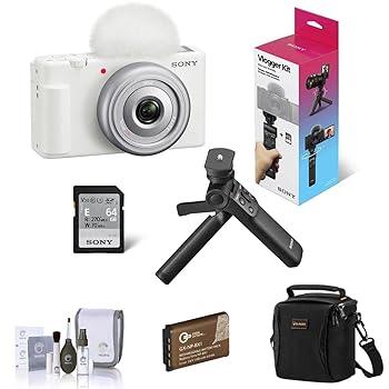 【中古】ソニー Vlogカメラ ZV-1F ホワイトバンドル Vlogger アクセサリーキット 予備バッテリー ショルダーバッグ クリーニングキット ACCVC1【メーカー名】【メーカー型番】【ブランド名】SONY(ソニー) コンパクト ...
