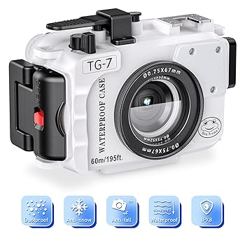 【中古】Seafrogs 水中カメラハウジング オリンパス TG-7用 プロフェッショナル水中アクセサリー 195フィート/60m オリンパス Tough TG-7用 (ホワイト)【メーカー名】【メーカー型番】【ブランド名】Starbea ...