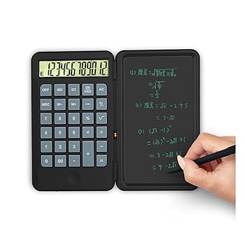 【中古】オフィス電卓、デスク電卓、電卓 12桁デスク電卓 ライティングタブレットミュート付き ポータブルで折りたたみ可能な多機能基本電卓 オフィスミーティング用 (色 : グレー) (色 : グレー) (Color : Black)【メーカ...