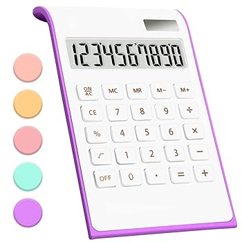 【中古】UPIHO パープル電卓 パープル オフィス用品とアクセサリー 10桁 ソーラーバッテリー ベーシック オフィス電卓 デュアルパワー デスクトップ電卓 大型LCDディスプレイ付き パープル オフィス用品【メーカー名】【メーカー型番】...