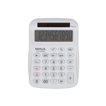 【中古】MAUL エコ MJ 555 電卓 10桁表示 ソーラー電卓 再生プラスチック製 持続可能な電卓 標準機能 ブルーエンジェル/uz116 ホワイト【メーカー名】【メーカー型番】【ブランド名】Maul 一般電卓 【商品説明】MAUL ...