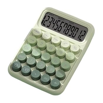 【中古】Ungtyb 滑り止めデスク電卓、人間工学に基づいたデスクトップ電卓、かわいい人間工学に基づいた電卓、機械式電卓 4.33x6.1インチ 男の子と女の子の自宅、職場、学校用(グリーン、ピンク)【メーカー名】【メーカー型番】【ブランド...