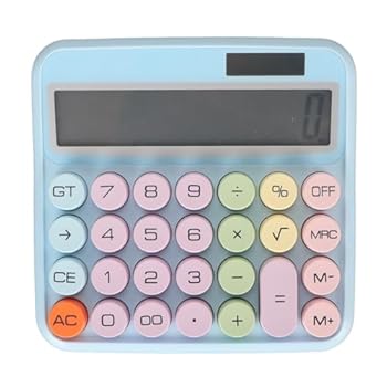 【中古】FLEXMAN 機械式電卓、ABS ノンスリップパッドカラフルなキャンディーカラーの電卓、カラフルなキャンディー電卓、12 桁のカラフルな電卓、家庭、学校、オフィス用 (スカイブルー)【メーカー名】【メーカー型番】【ブランド名】fl...