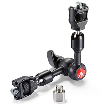 【中古】【未使用】マンフロット(Manfrotto) フリクションアーム カメラアクセサリー アーム長さ15cm 両サイド3/8ネジ回転防止タイプ マンフロット190 055三脚に最適 動画撮影用モニター取付 LED取付 アルミニウム製 イ...