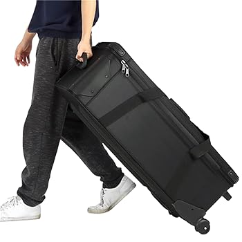 【中古】フォト スタジオ機器用トロリー ケース、写真機器用アクセサリー、キャリング ローラー バッグ、パッド入りコンパートメントとホイール付き フォト スタンド ケース ライト スタンド バッグ ホイール、三脚、ストロボ ライト用,85X3...