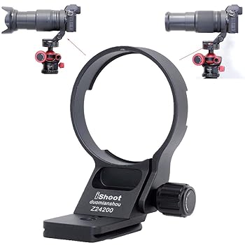 【中古】iShootカメラリング式三脚座、 三脚マウントリング、レンズサポート襟、レンズブラケット襟、三脚ソケット, ニコンNikon Z 24-200mm f/4-6.3 VR & DX 50-250mm f/4.5-6.3 VRと互換性...