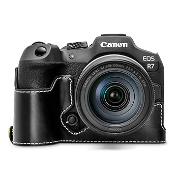 【中古】【未使用】Rieibi EOS R7 ケース、キヤノン Canon EOS R7 カバー eos r7用 カバー eos r7 ボディケース EOS R7保護ケース eos r7用カメラケース ハーフケース 電池交換でき 三脚設置で...