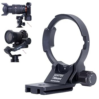 【中古】【未使用】iShoot 金属カメラリング式三脚座、レンズサポート襟、レンズブラケット襟、三脚ソケット、三脚マウントリング, ソニー Sony FE 24-70mm F2.8 GM II，FE 20-70mm F4 G and FE ...