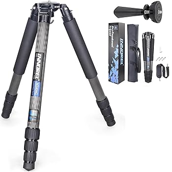 【中古】【未使用】INNOREL カーボン 三脚 カメラ 40MM パイプ径 ナットロック式 耐荷重 30KG 四段 伸縮 13.5-160CM 360° パノラマ 管径 40/36/32/28MM ボウルアダプター ビデオ デジタルカメラ...