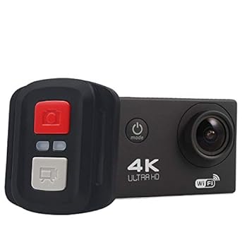 【中古】【未使用】Hdスポーツ H9Aプロリモートコントロール＆防水ケース、Generalplus 4247とHD 4KのWiFiスポーツカメラ、2.0インチの液晶画面、170度A広角レンズ（黒/白） (Color : Black)【メーカ...
