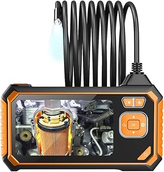 【中古】【未使用】点検鏡 スコープカメラ 工業内視鏡 マイクロスコープ 8mm 産業内視鏡 IP67防水 4.3''スクリーン HDボアスコープ 1080p検査カメラ 調整可能なLEDライト付き 管内観察 機器点検 車修理 排水口 壁構造検...