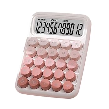 【中古】【未使用】Ungtyb 滑り止めデスク電卓、人間工学に基づいたデスクトップ電卓、かわいい人間工学に基づいた電卓、機械式電卓 4.33x6.1 インチ 男の子と女の子 自宅 職場 学校用 (グリーン、ピンク)【メーカー名】【メーカー型...