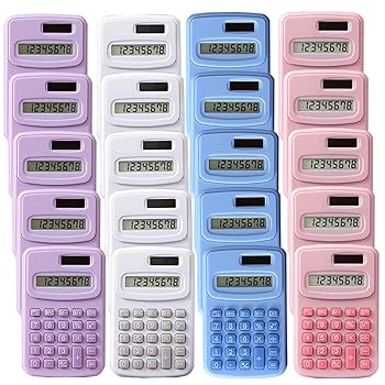 【中古】【未使用】xlehoely 20ピース ポケット電卓 ポケットサイズ ミニ電卓 8桁表示 基本電卓 ソーラーバッテリー デュアルパワー デスクトップ電卓 標準機能計算機 ホームオフィス 学校 子供向け【メーカー名】【メーカー型番】【...