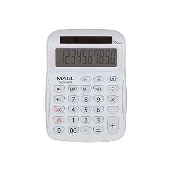 【中古】【未使用】MAUL エコ MJ 555 電卓 10桁表示 ソーラー電卓 再生プラスチック製 持続可能な電卓 標準機能 ブルーエンジェル/uz116 ホワイト【メーカー名】【メーカー型番】【ブランド名】Maul 一般電卓 【商品説明】...