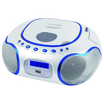 【中古】HANNLOMAX HX-309CD ポータブルCD/MP3 ブームボックス AM/FMラジオ Bluetooth MP3再生用USBポート、AUX-IN、LCDディスプレイ、AC/DC操作(ホワイト)【メーカー名】【メーカー型番】...