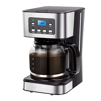 【中古】Bxzzuisコーヒーメーカー 半自動コーヒーマシン ドリップコーヒーマシン 家庭用 1.5Lの大容量コーヒーマシン 紅茶・ブラックコーヒー用 24時間予約保温機能 オフィス用 業務用 濃度 紅茶 スチーム半自動調整 110v (ブ...