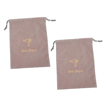 【中古】【未使用】Beaupretty 2個 ベルベット バッグ ポータブル ヘア ドライヤー バッグ ヘア ドライヤー オーガナイザー バッグ ヘア ドライヤー 格納式 コード ポータブル 巾着 バッグ ヘア ドライヤ【メーカー名】【メー...