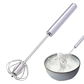 【中古】Egg Beater Whisk Hand Mixer - 半自動泡立て器、ステンレス製半自動泡立て器 | Steel Egg Beater 回転半自動ハンドミキサープッシュ泡立て器卵ビーター - ノンスティック泡立て器ブレンダーキ...